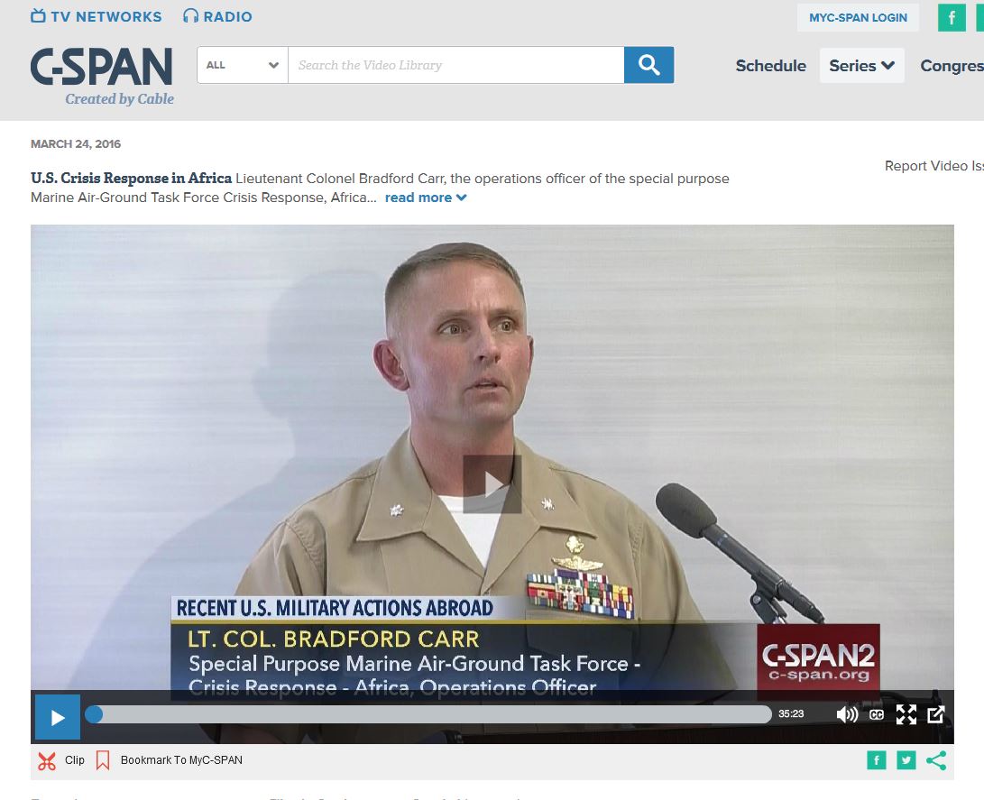 Recondo Lt. Col Brad Carr Speaks on Africa | Global Security, Privacy ...